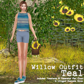 Second Life Marketplace - [BBBT] Willow Outfit- Teal